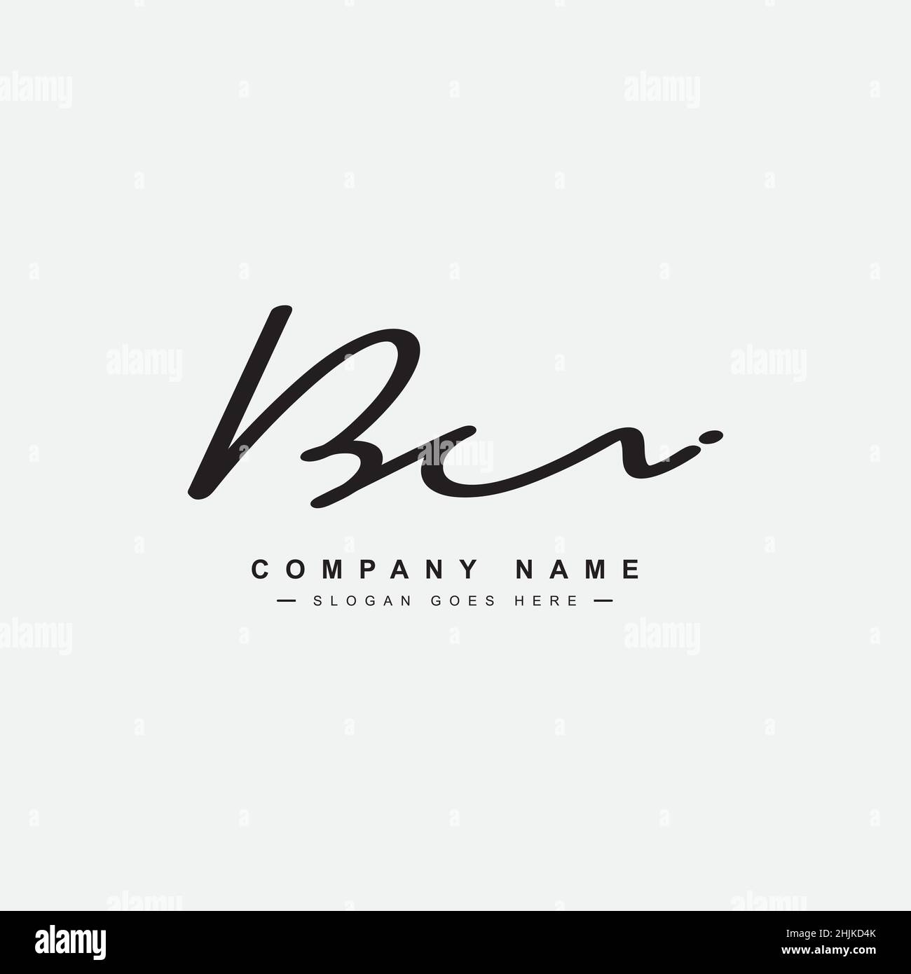 Initial Letter BC Logo - Handwritten Signature Logo - Simple Vector ...