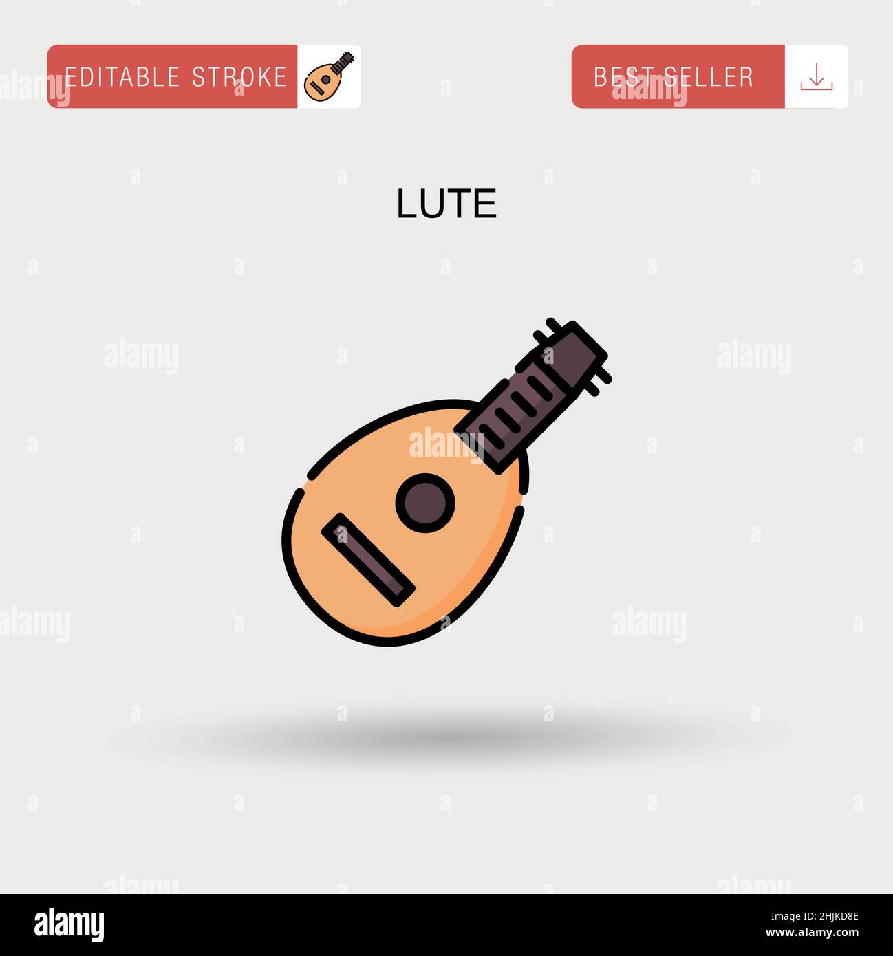 Lute Simple vector icon Stock Vector Image & Art - Alamy