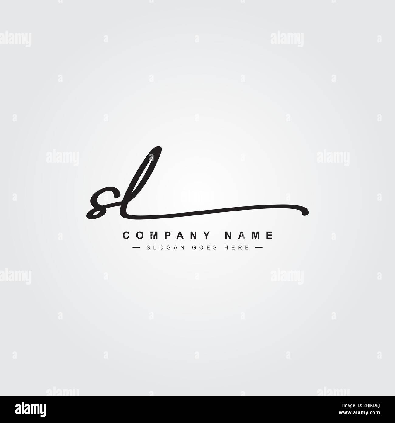 Initial Letter SL Logo - Hand Drawn Signature Style Logo - Simple ...