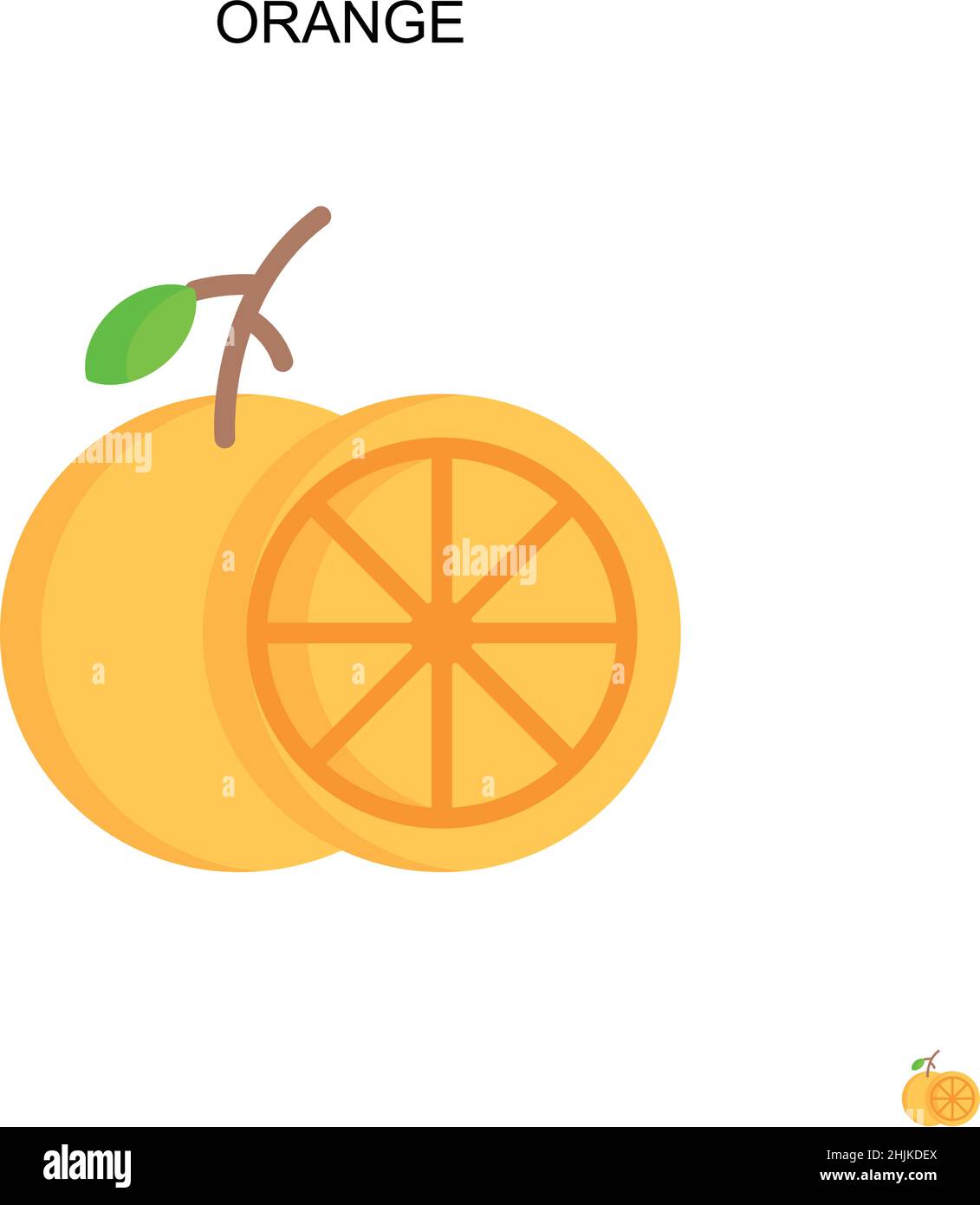 Orange Simple vector icon. Illustration symbol design template for web ...