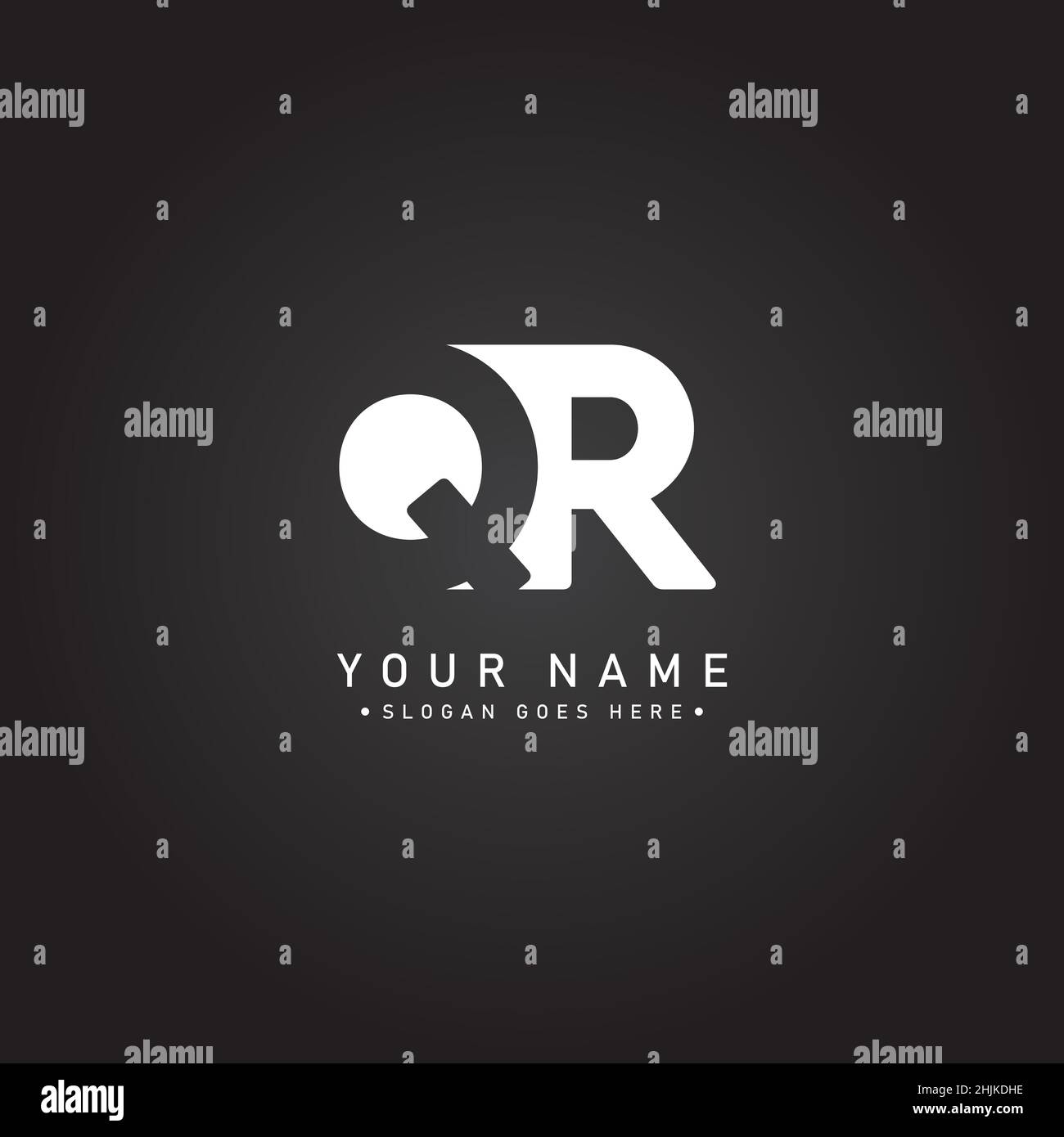 Minimal Business logo for Alphabet QR - Initial Letter Q and R Logo ...