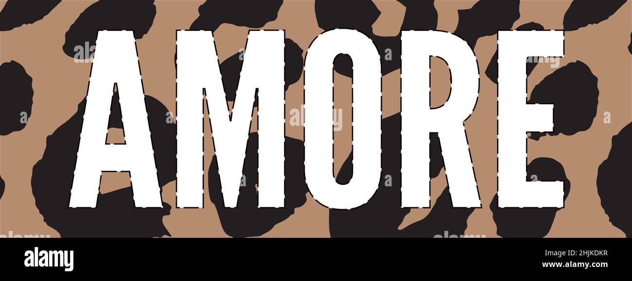 slogan AMORE phrase graphic vector Print Fashion lettering Stock Vector ...