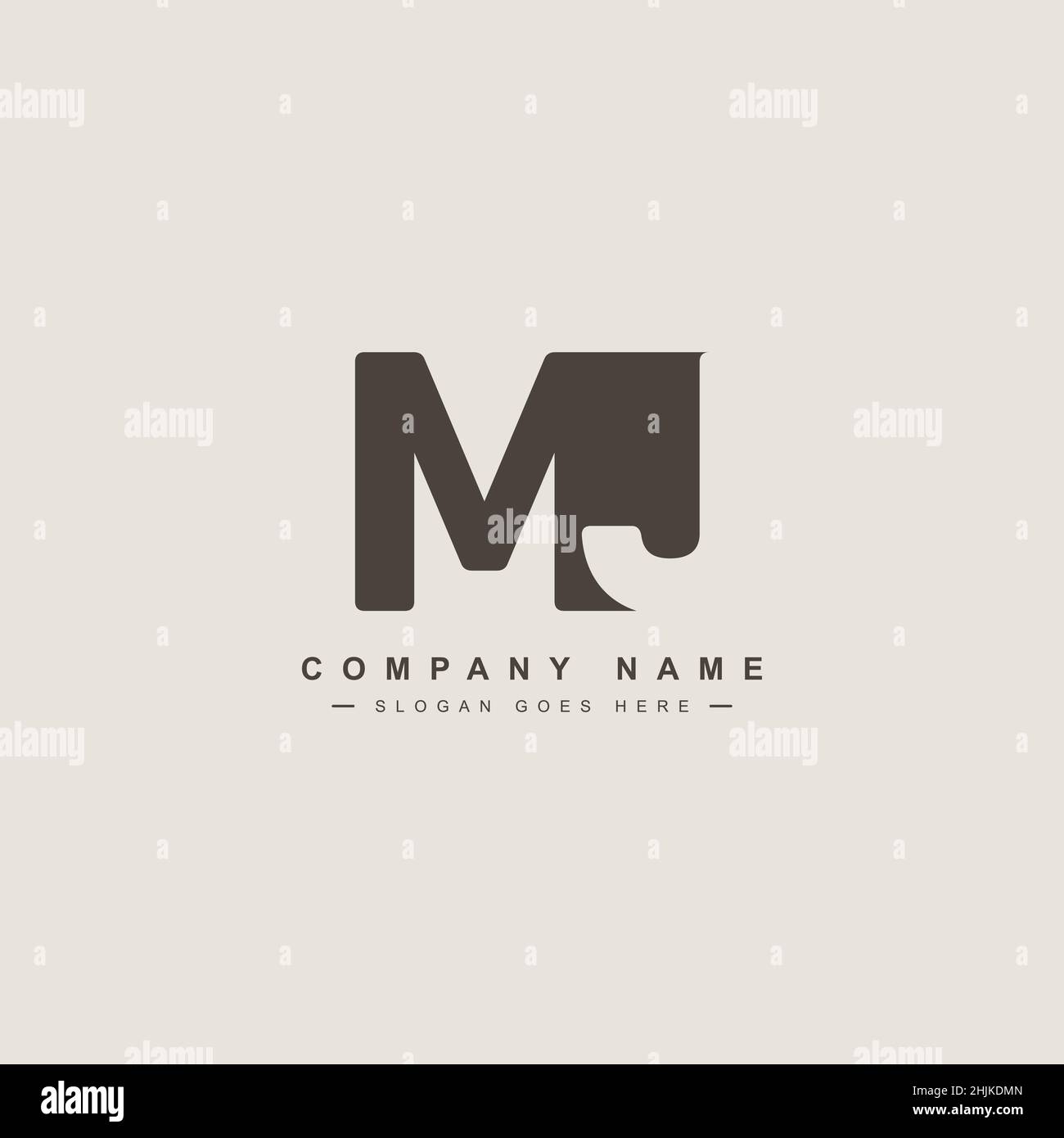 Initial Letter MJ Logo - Simple Business Logo for Alphabet M and J ...