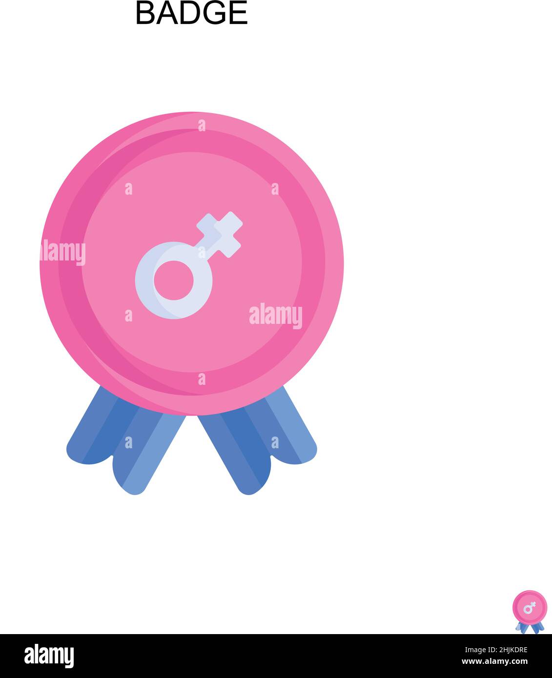 Badge Simple vector icon. Illustration symbol design template for web ...