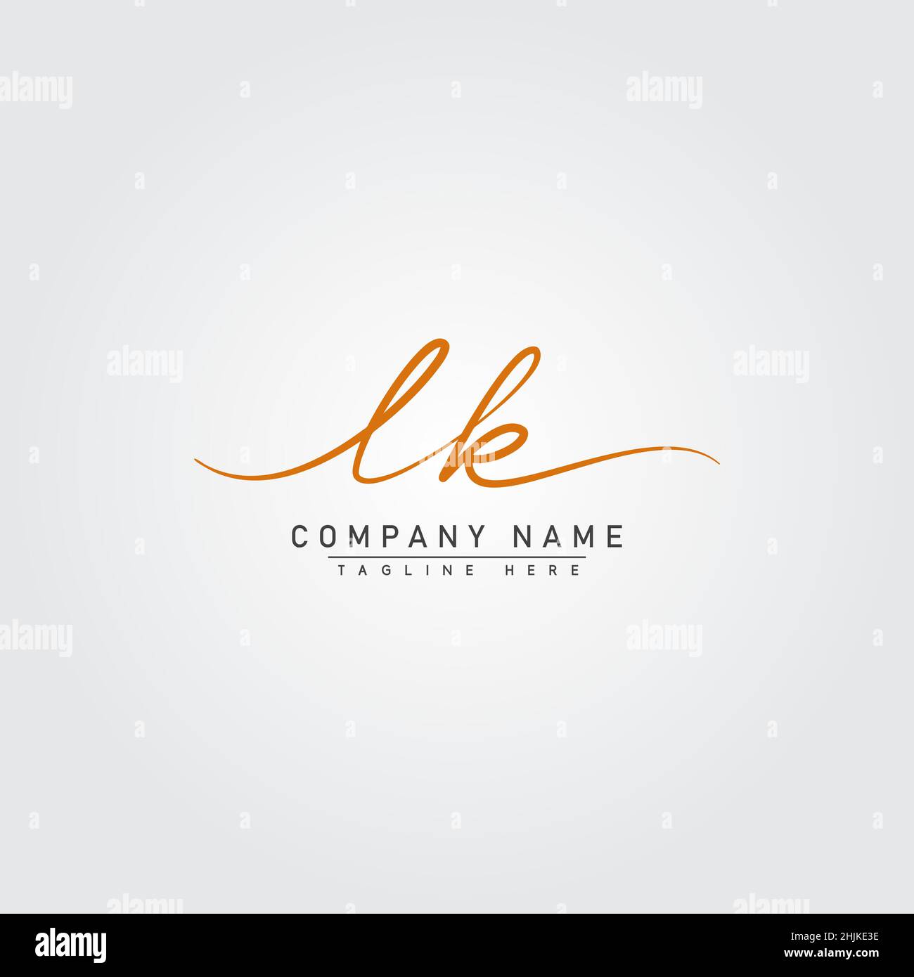 Initial Letter LK Logo - Handwritten Signature Style Logo - Simple Vector Logo in Signature ...