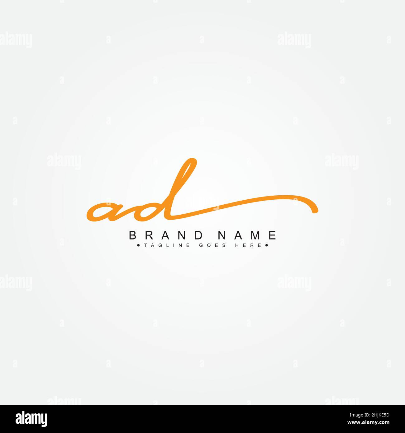 Initial Letter AD Logo - Hand Drawn Signature Logo - Simple Vector Logo ...