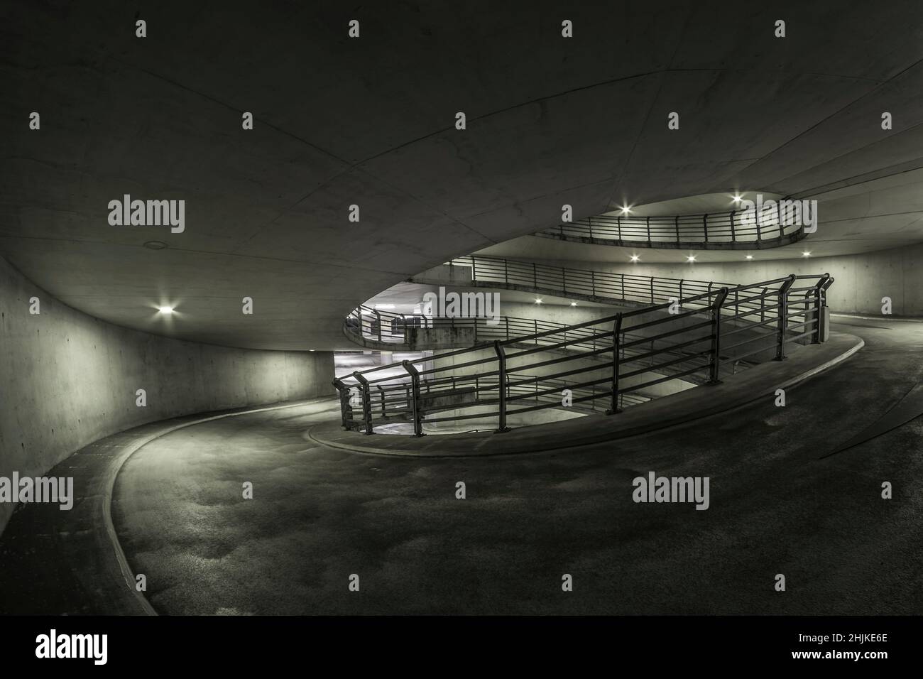 interior of a modern parking garage Stock Photo - Alamy