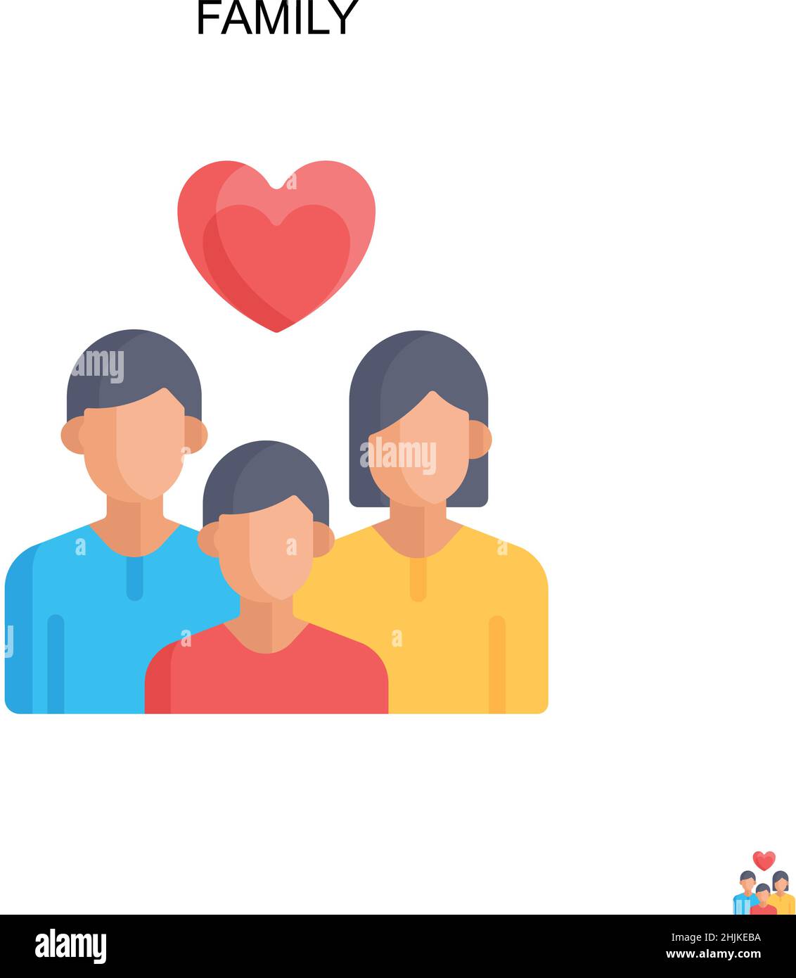 Family Simple vector icon. Illustration symbol design template for web ...