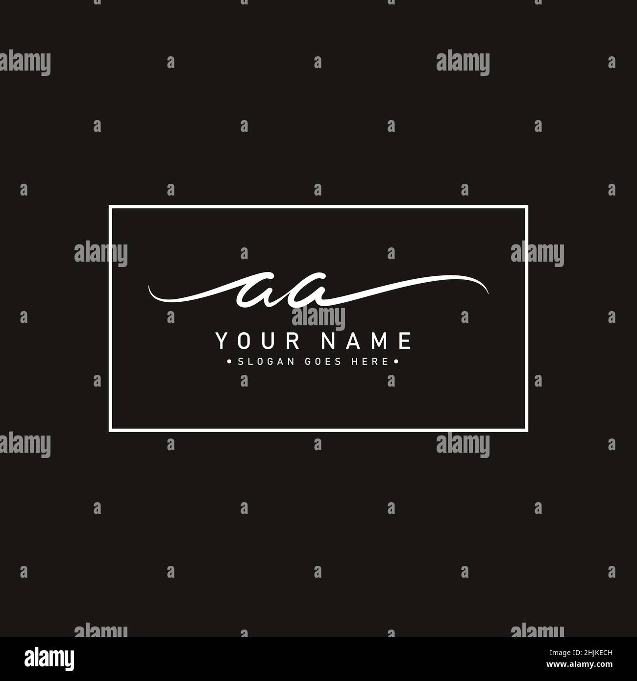 Initial Letter AA Logo - Hand Drawn Signature Style Logo - Simple ...