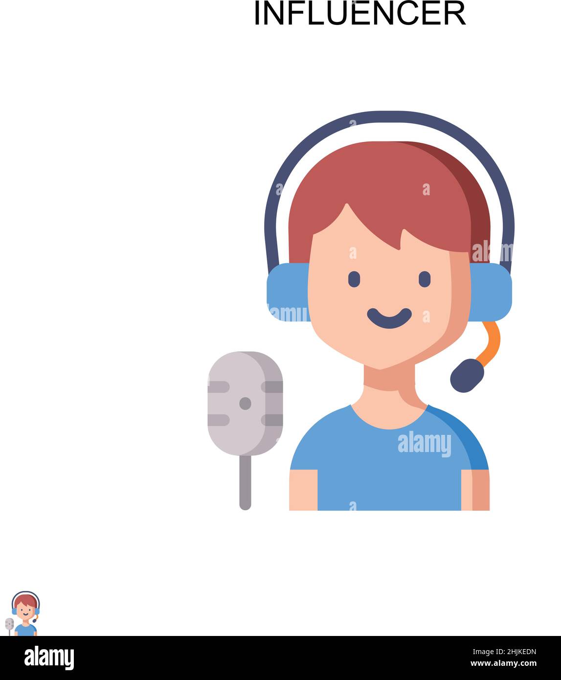 Influencer Simple vector icon. Illustration symbol design template for ...