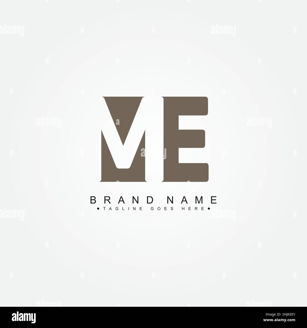 Simple Business Logo for Initial Letter ME - Alphabet Logo- Monogram ...