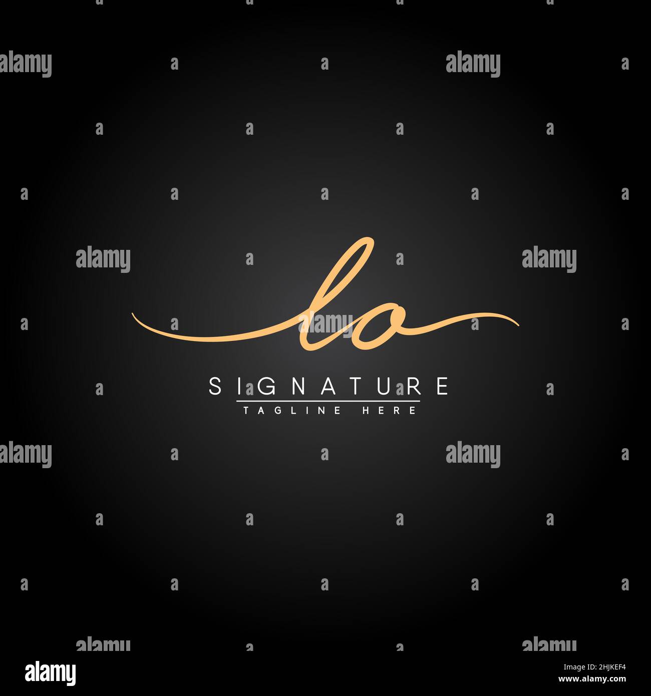 Initial Letter LO Logo - Hand Drawn Signature Logo - Simple Vector Logo ...