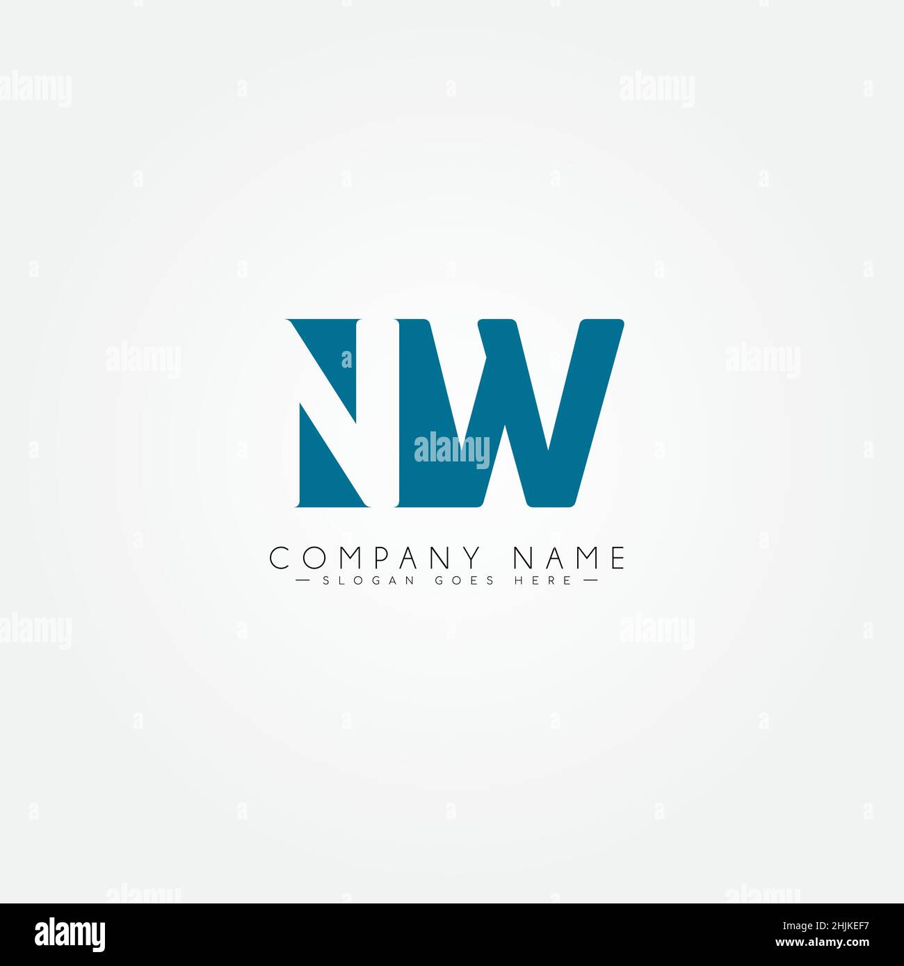 Simple Business Logo for Initial Letter NW - Alphabet Logo - Monogram ...