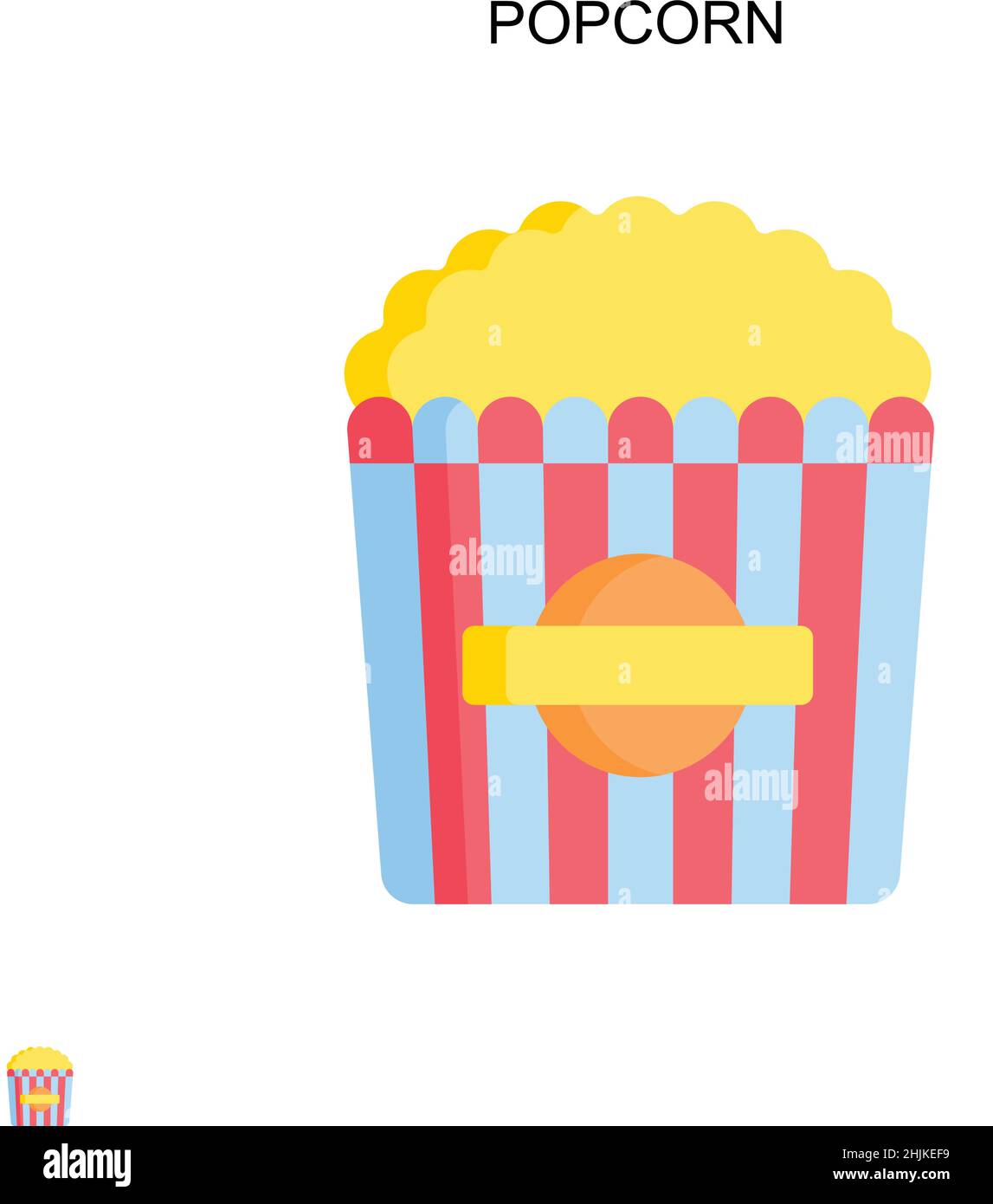 Popcorn Simple vector icon. Illustration symbol design template for web ...
