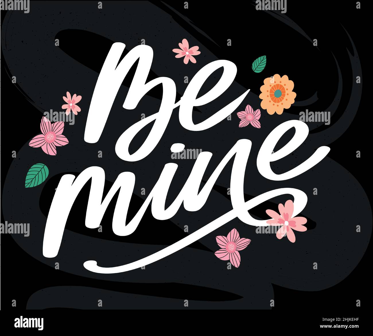 Be mine Valentine's day template for banner design. Background Romantic ...