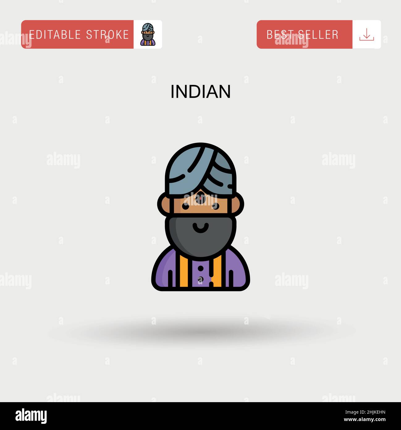 Indian Simple vector icon Stock Vector Image & Art - Alamy