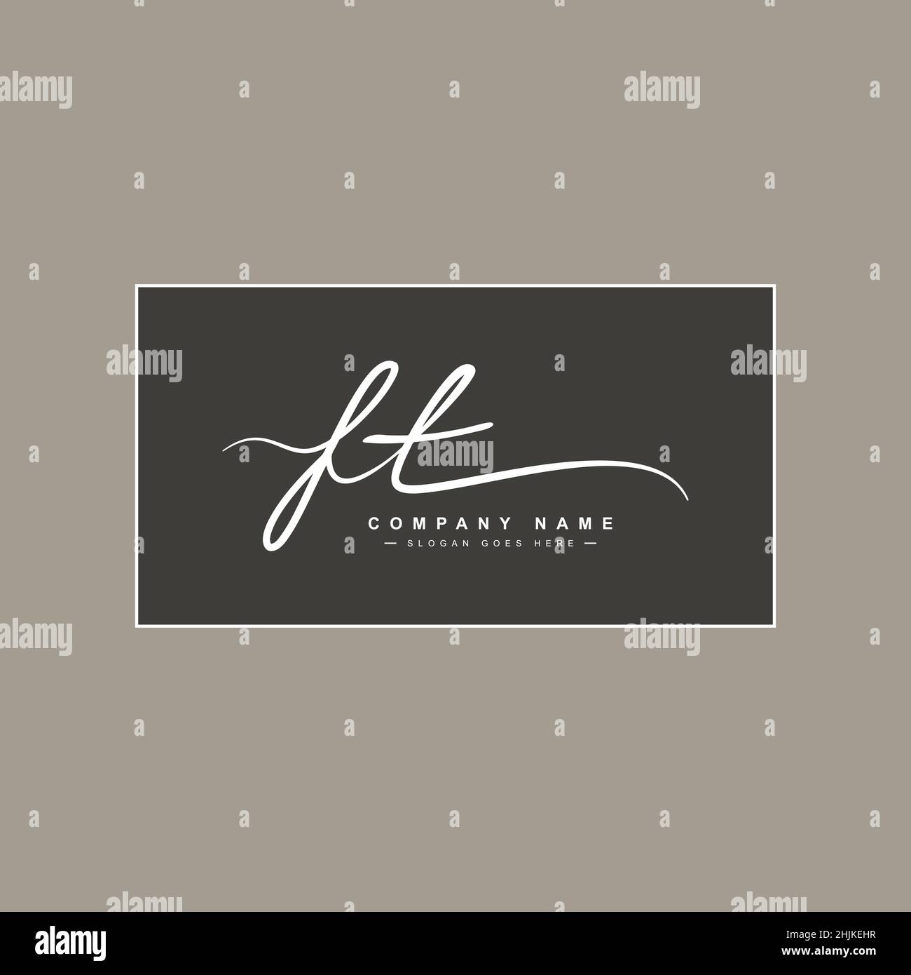 Initial Letter FT Logo - Hand Drawn Signature Style Logo - Simple ...