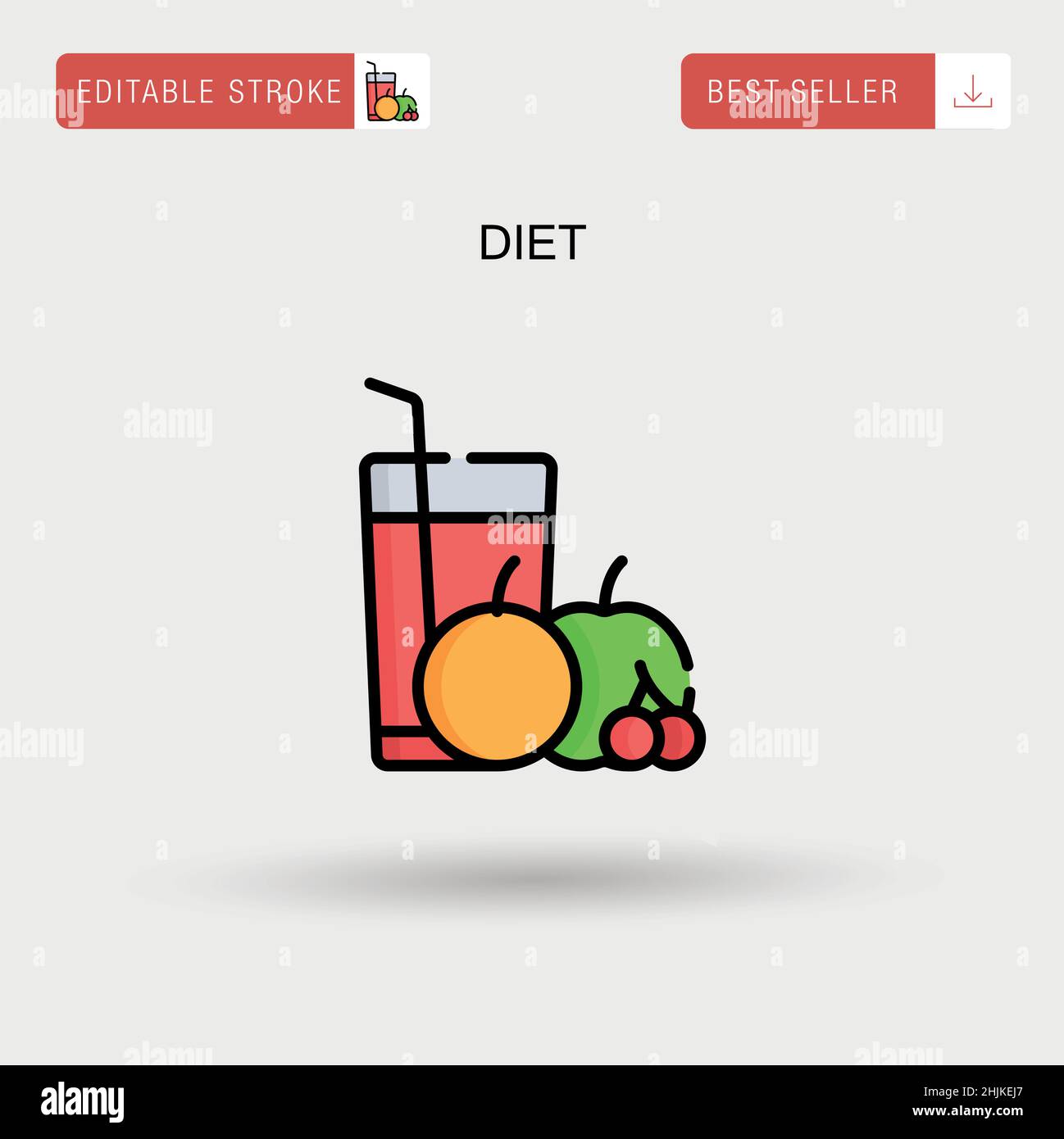Diet Simple vector icon Stock Vector Image & Art - Alamy
