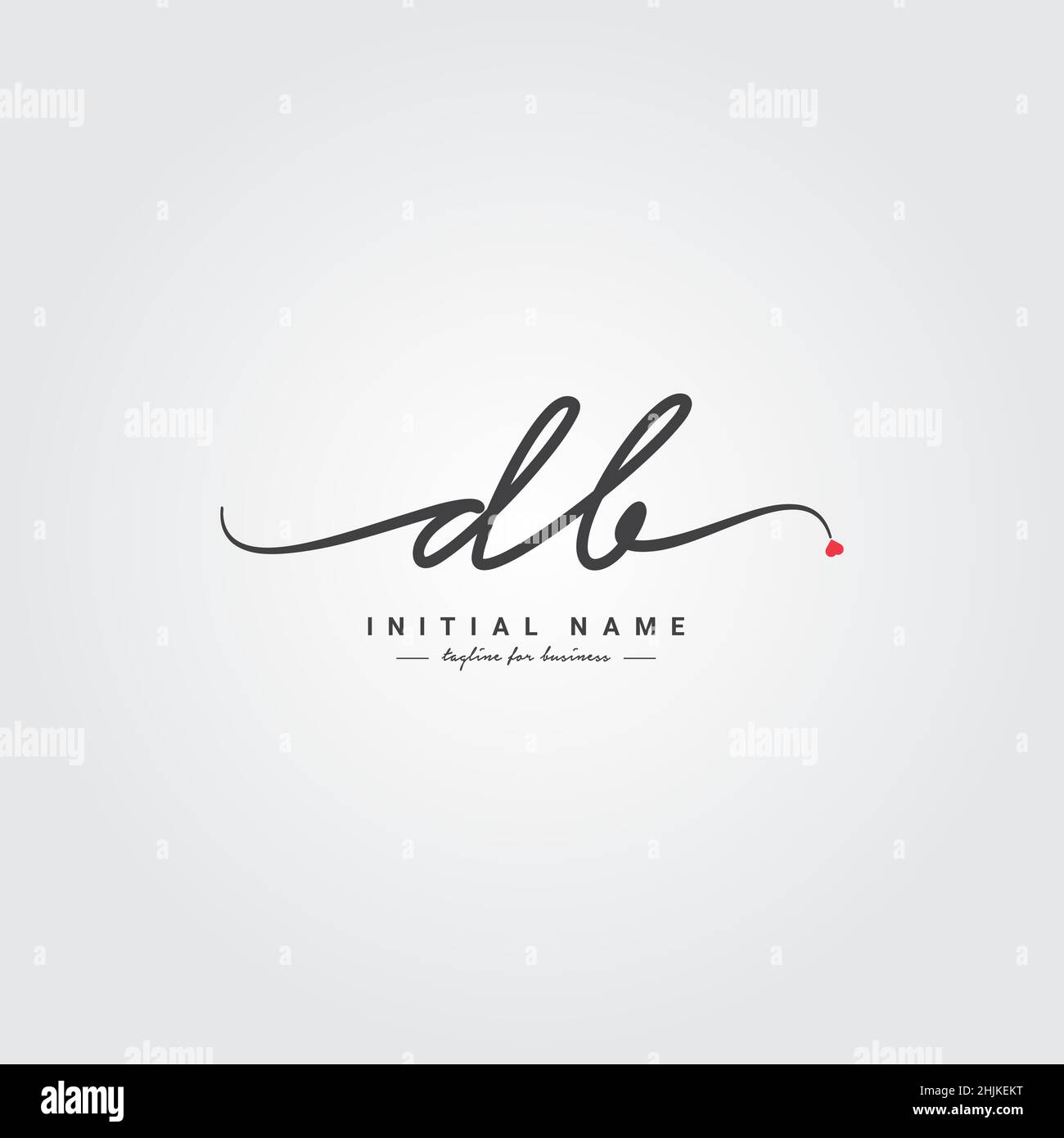Initial Letter DB Logo - Handwritten Signature Logo - Simple Vector Logo in Signature Style for ...