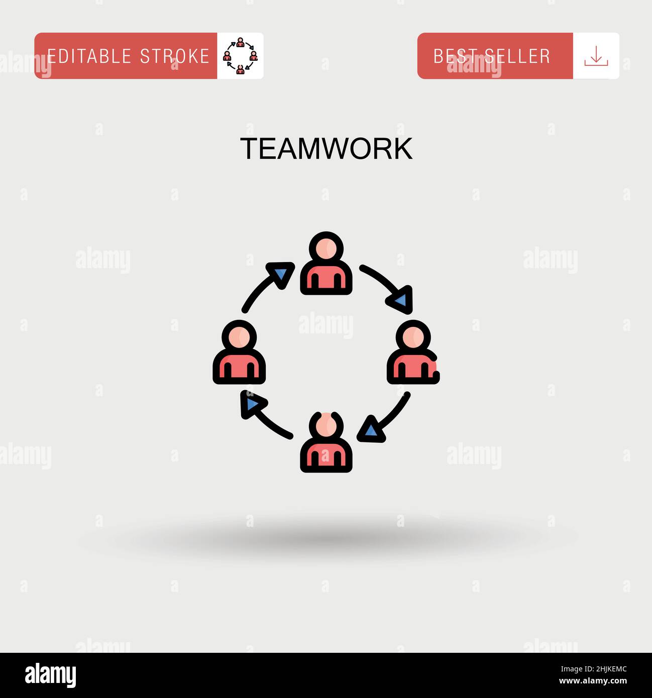 Teamwork Simple vector icon Stock Vector Image & Art - Alamy