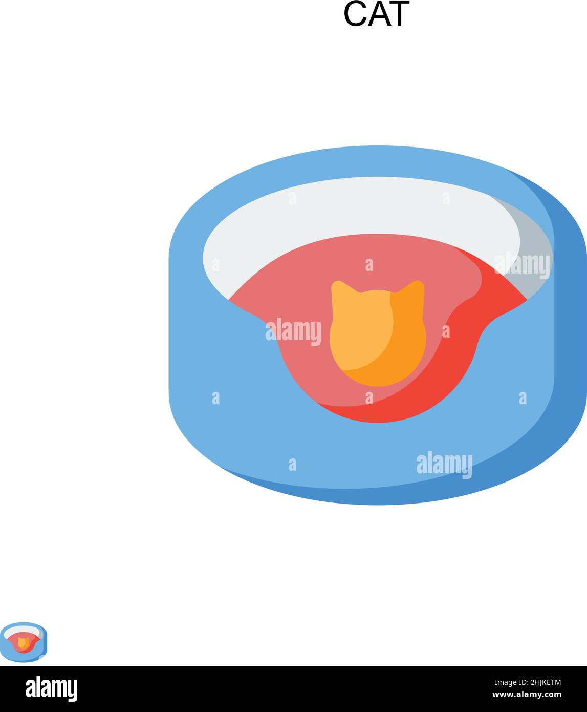 Cat Simple vector icon. Illustration symbol design template for web ...