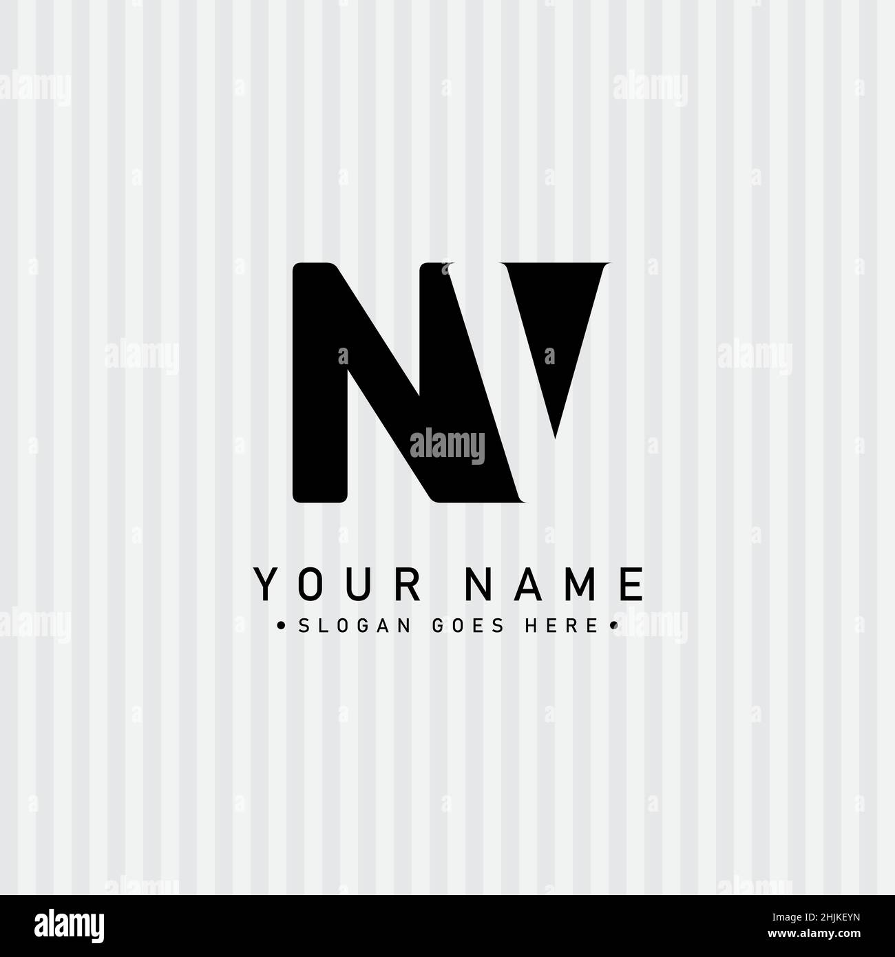 Minimal Business logo for Alphabet NV - Initial Letter N and V Logo ...