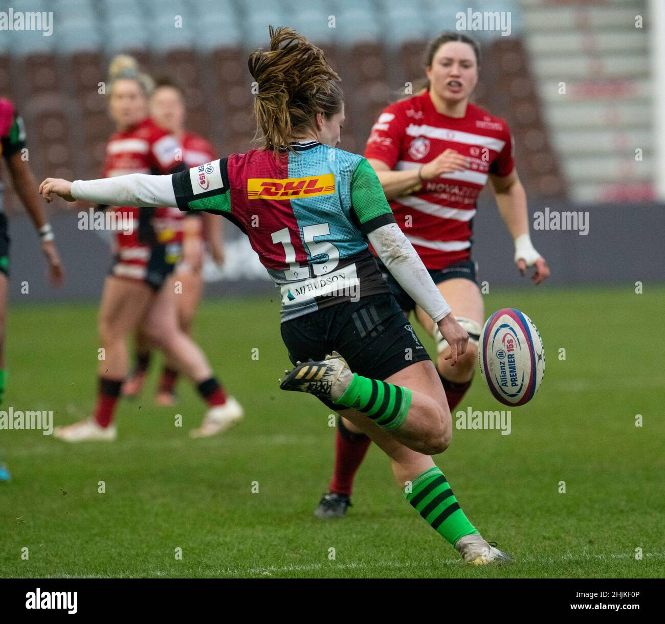 TWICKENHAM - ENGLAND 29 JAN 22: Freya Kucken of Harlequins in action ...