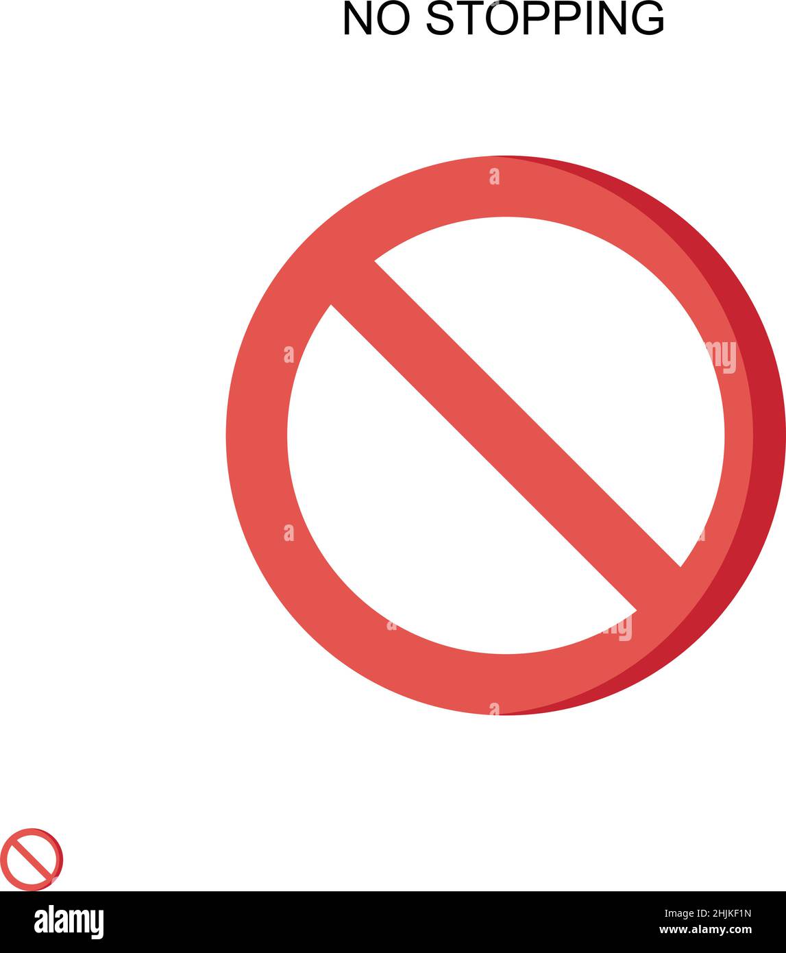 No stopping Simple vector icon. Illustration symbol design template for web mobile UI element ...