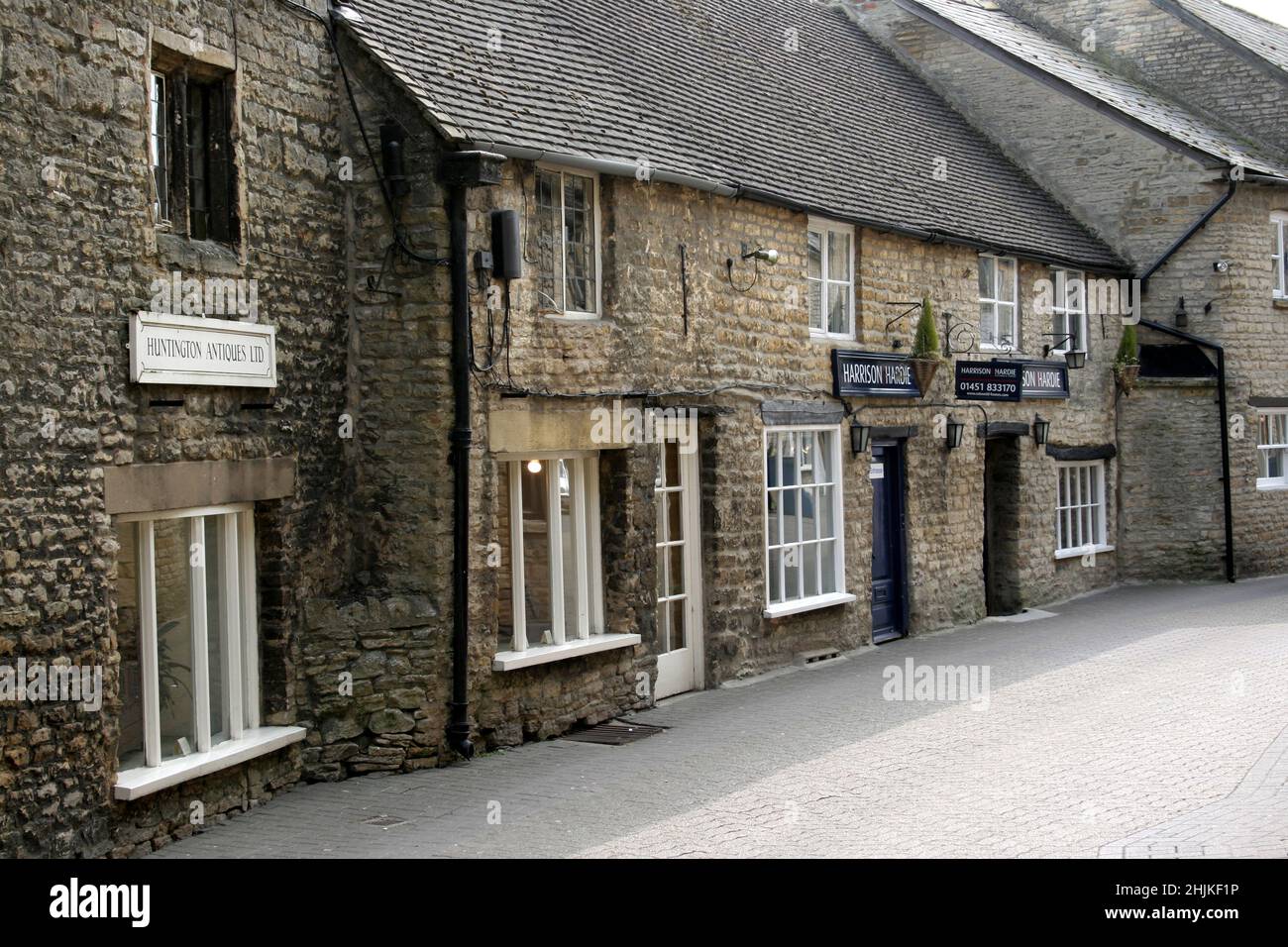 A row of cottages in the town centre of Stow on the Wold in ...