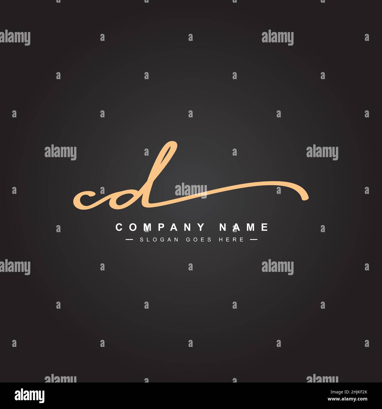 Initial Letter CD Logo - Hand Drawn Signature Logo - Simple Vector Logo ...