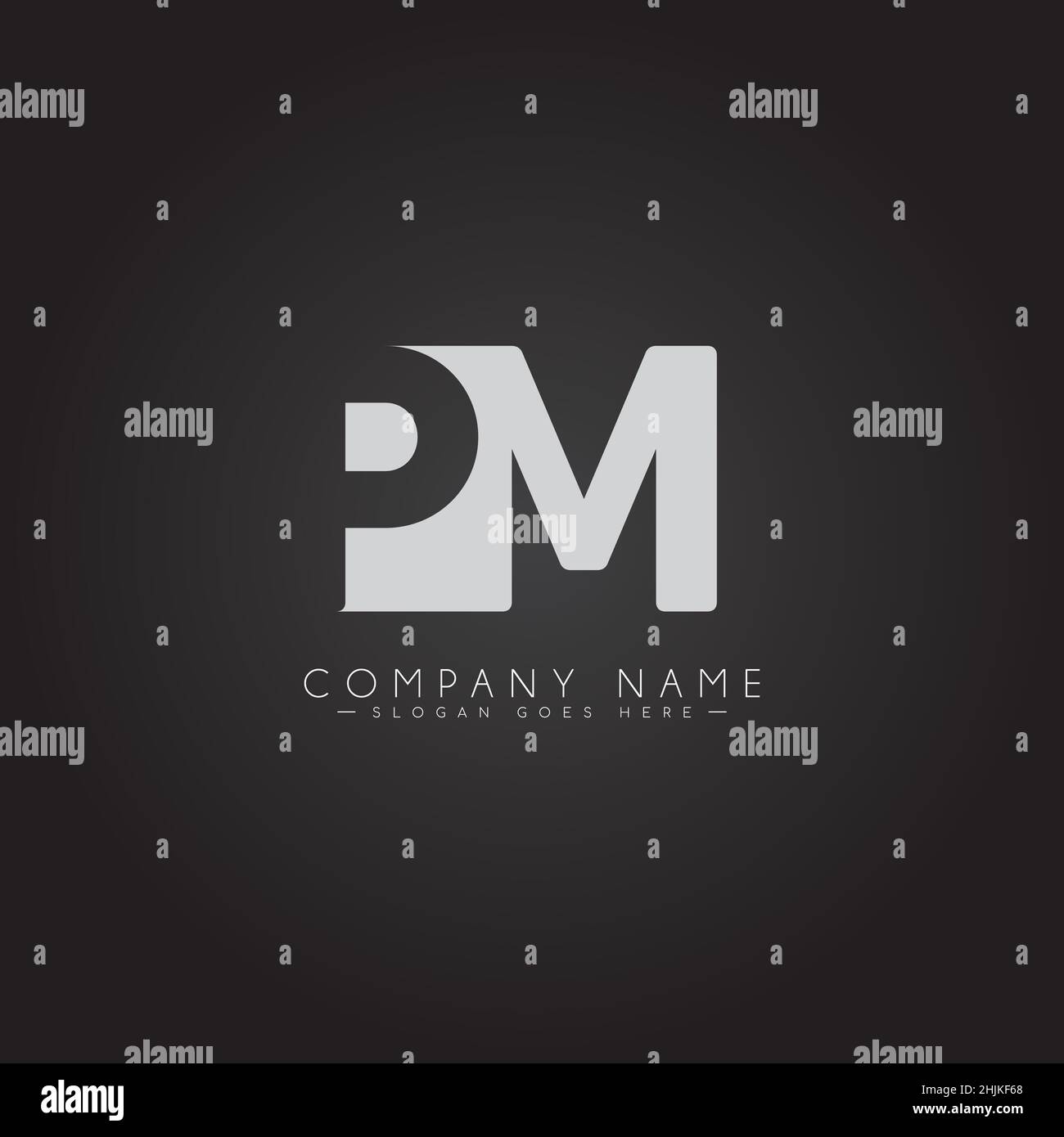 Minimal Business logo for Alphabet PM - Initial Letter P and M Logo ...