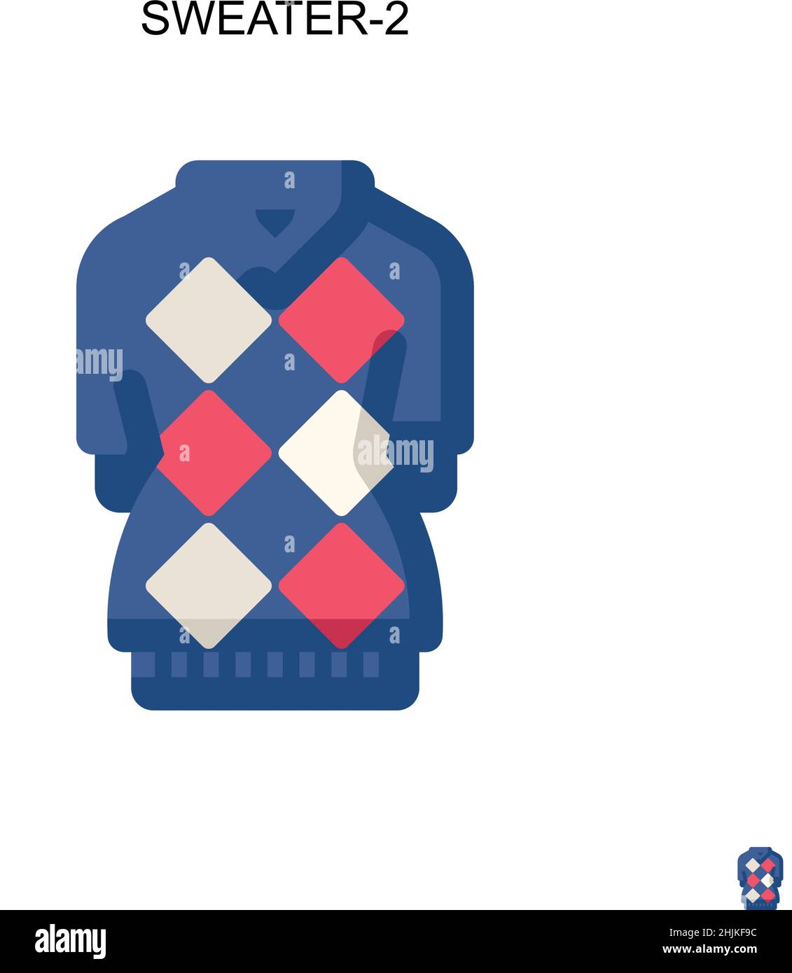 Sweater-2 Simple vector icon. Illustration symbol design template for ...