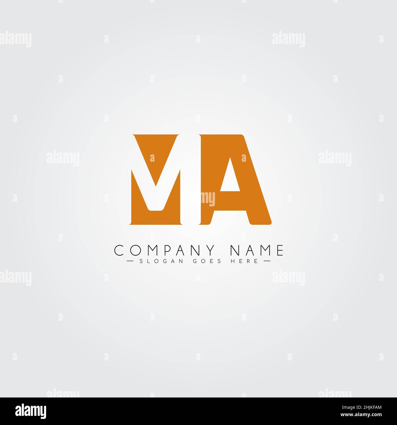 Initial Letter MA Logo - Minimal Business Logo for Alphabet M and A ...