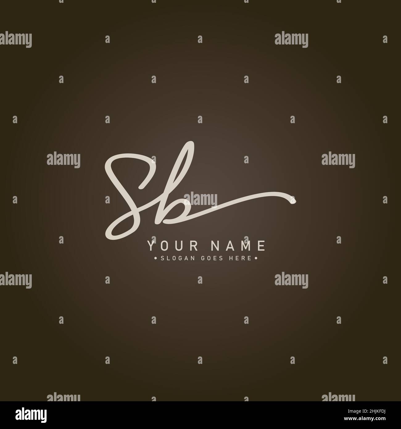 Initial Letter SB Logo - Handwritten Signature Logo - Simple Vector ...