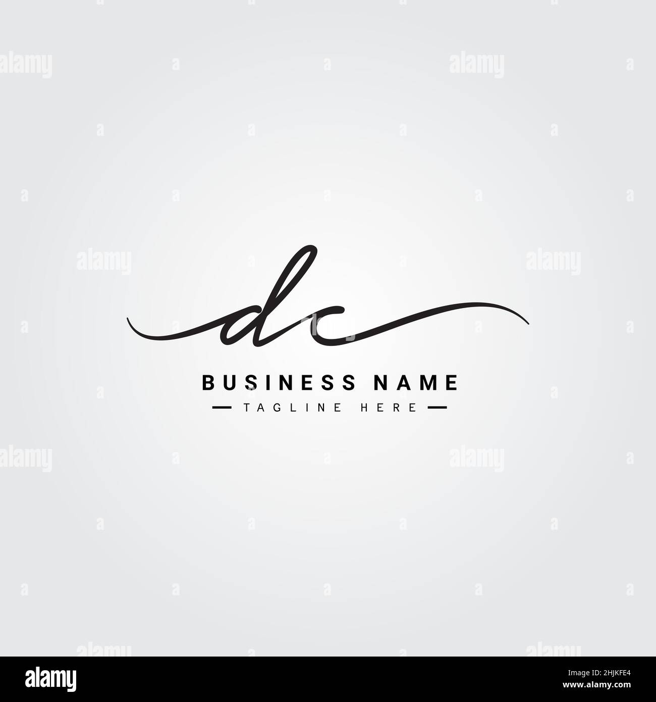 Initial Letter DC Logo - Handwritten Signature Style Logo - Simple ...