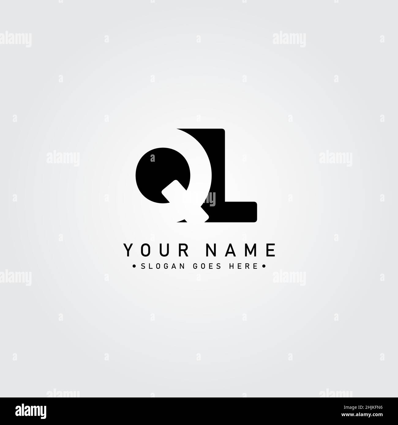 Ql minimal logo hi-res stock photography and images - Alamy