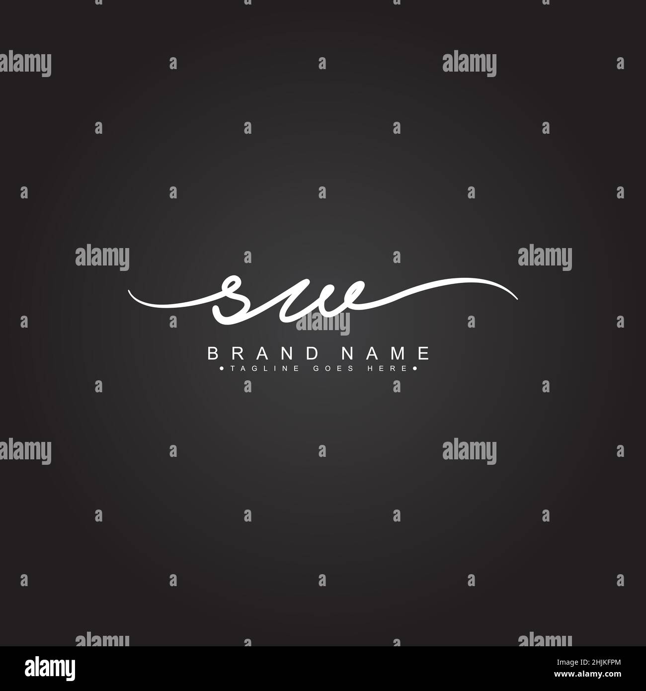 Initial Letter SW Logo - Hand Drawn Signature Logo - Simple Vector Logo ...