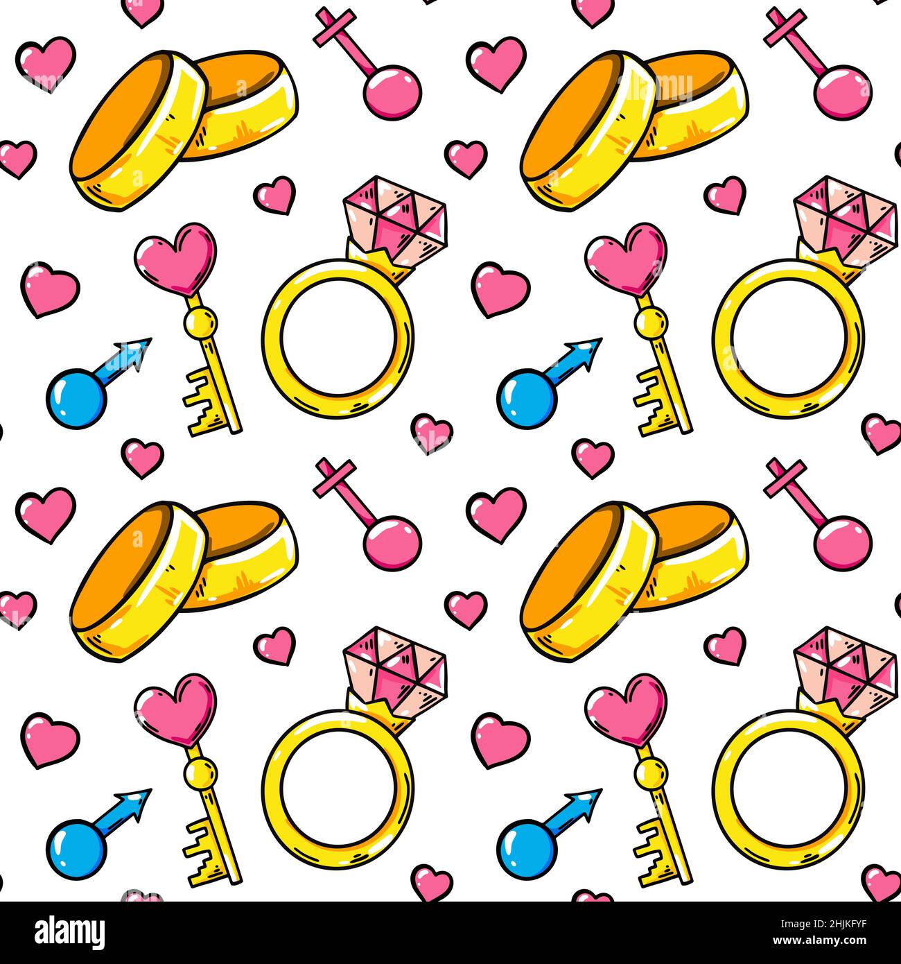 Seamless love pattern collection hi-res stock photography and images ...