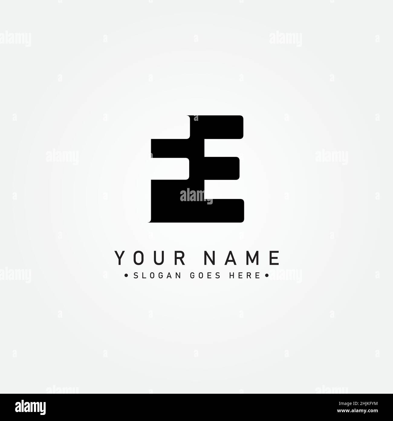 Initial Letter FE Logo - Minimal Business Logo for Alphabet F and E ...