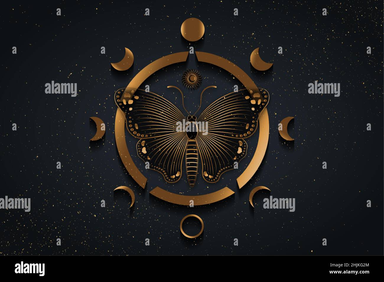 Triple butterflies Stock Vector Images - Alamy