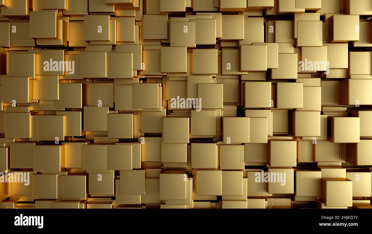 3d render. Abstract tech cubes background Stock Photo - Alamy