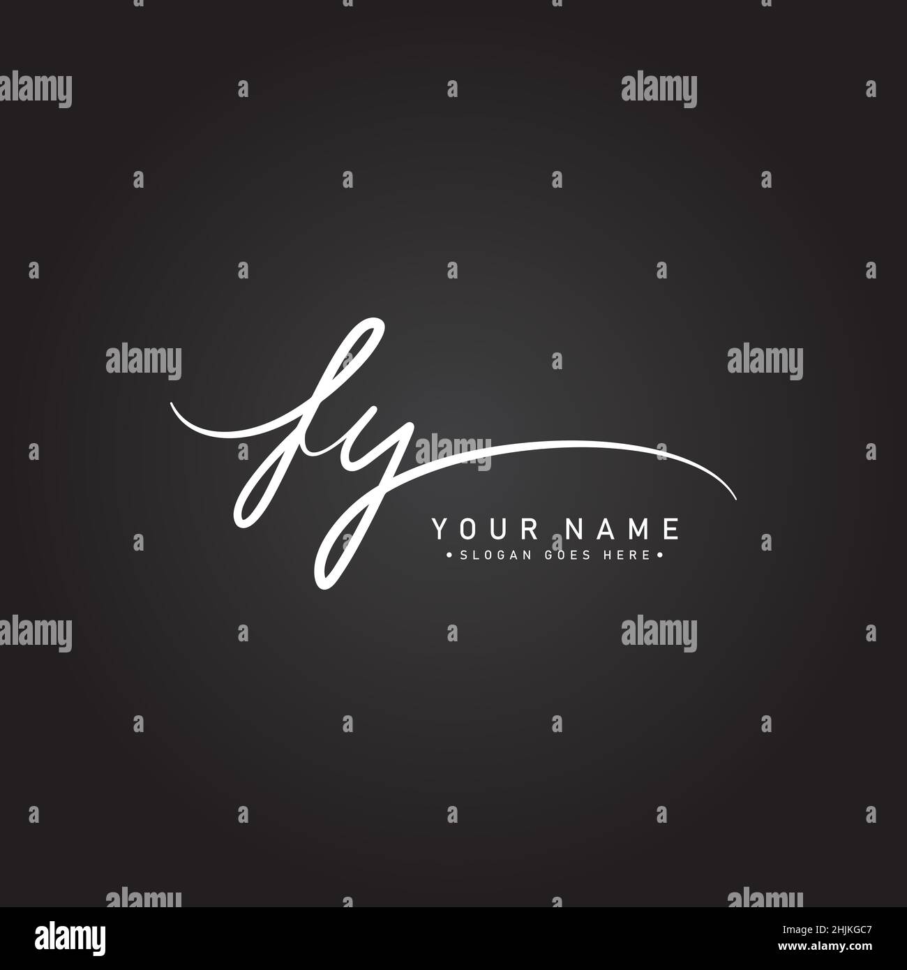 Initial Letter FY Logo - Hand Drawn Signature Style Logo - Simple ...