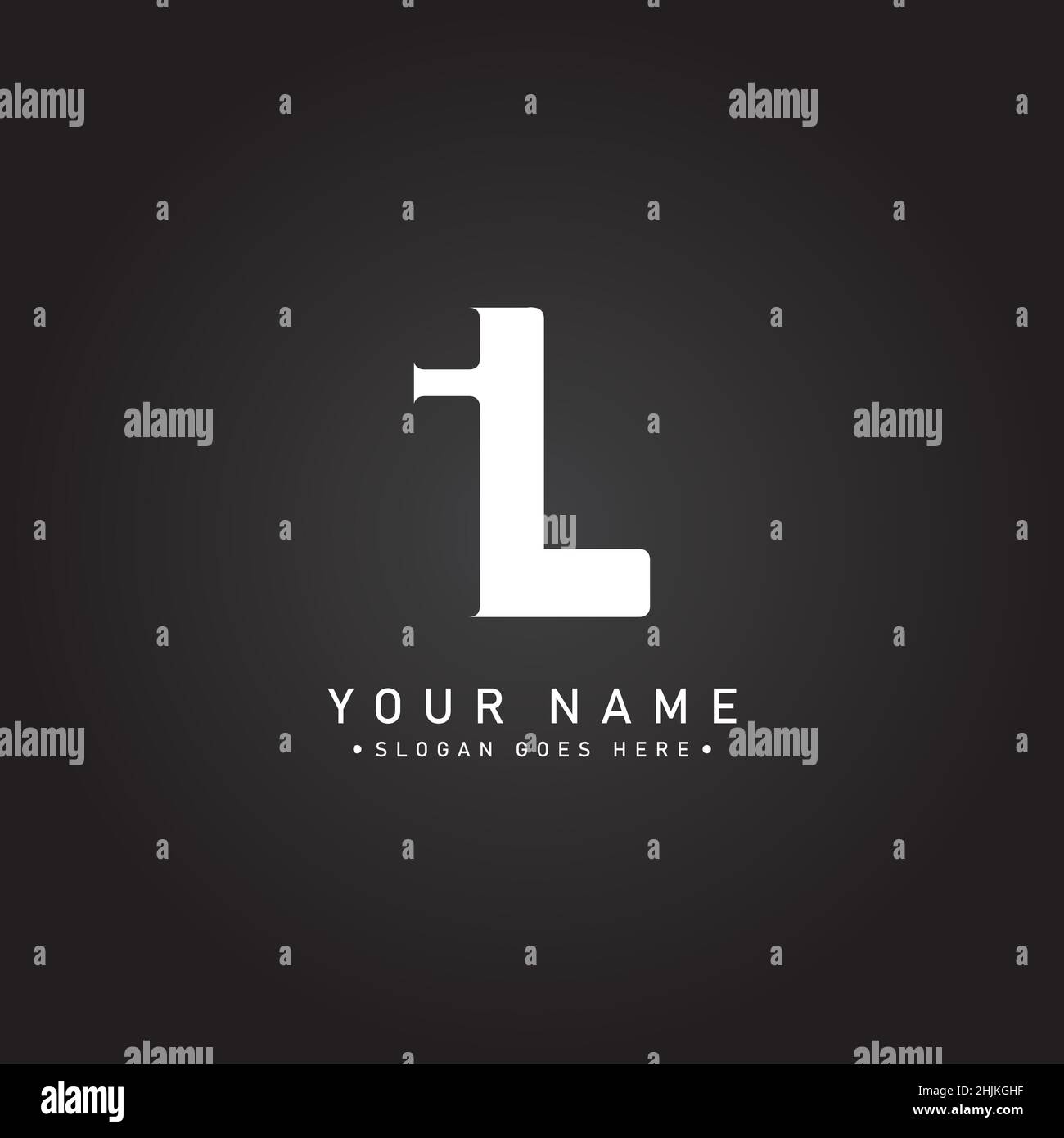 Simple Business Logo for Initial Letter IL - Alphabet Logo - Monogram ...