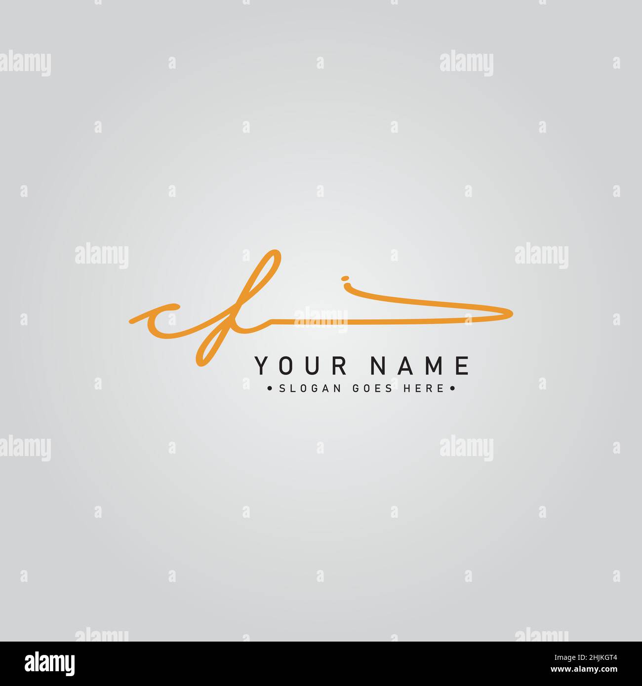 Initial Letter CF Logo - Handwritten Signature Logo - Simple Vector ...