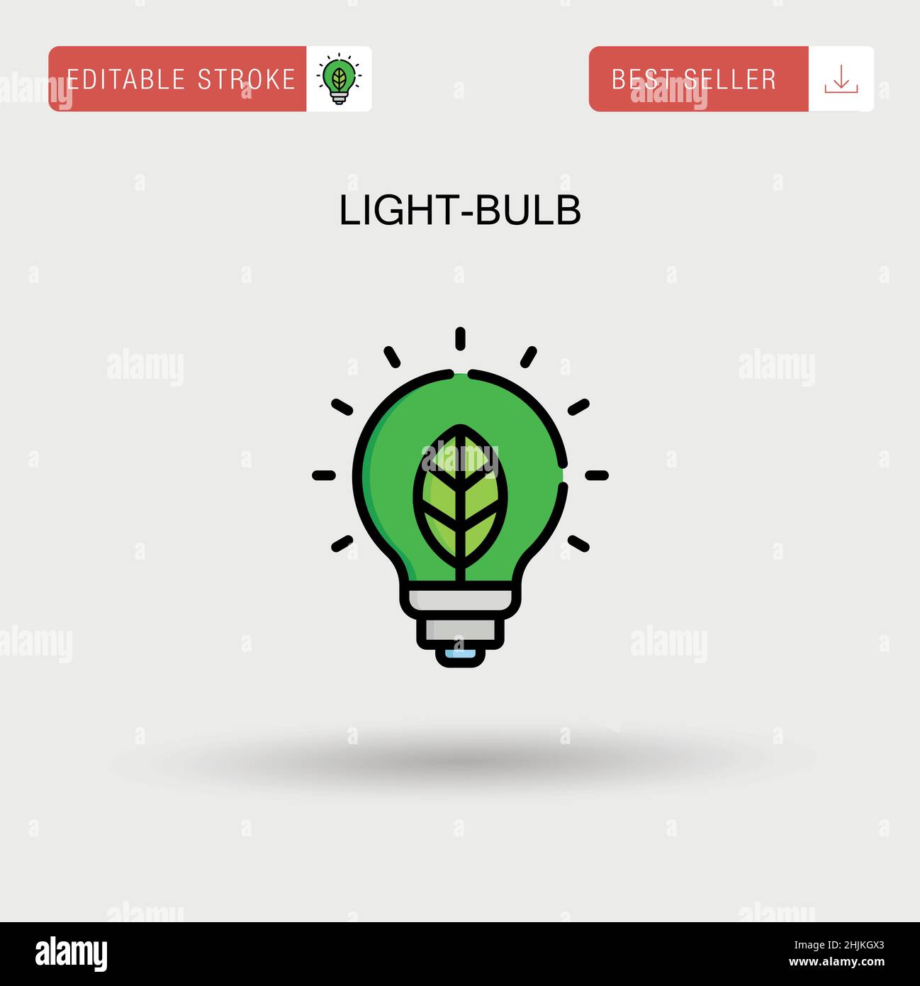 Light-bulb Simple vector icon Stock Vector Image & Art - Alamy