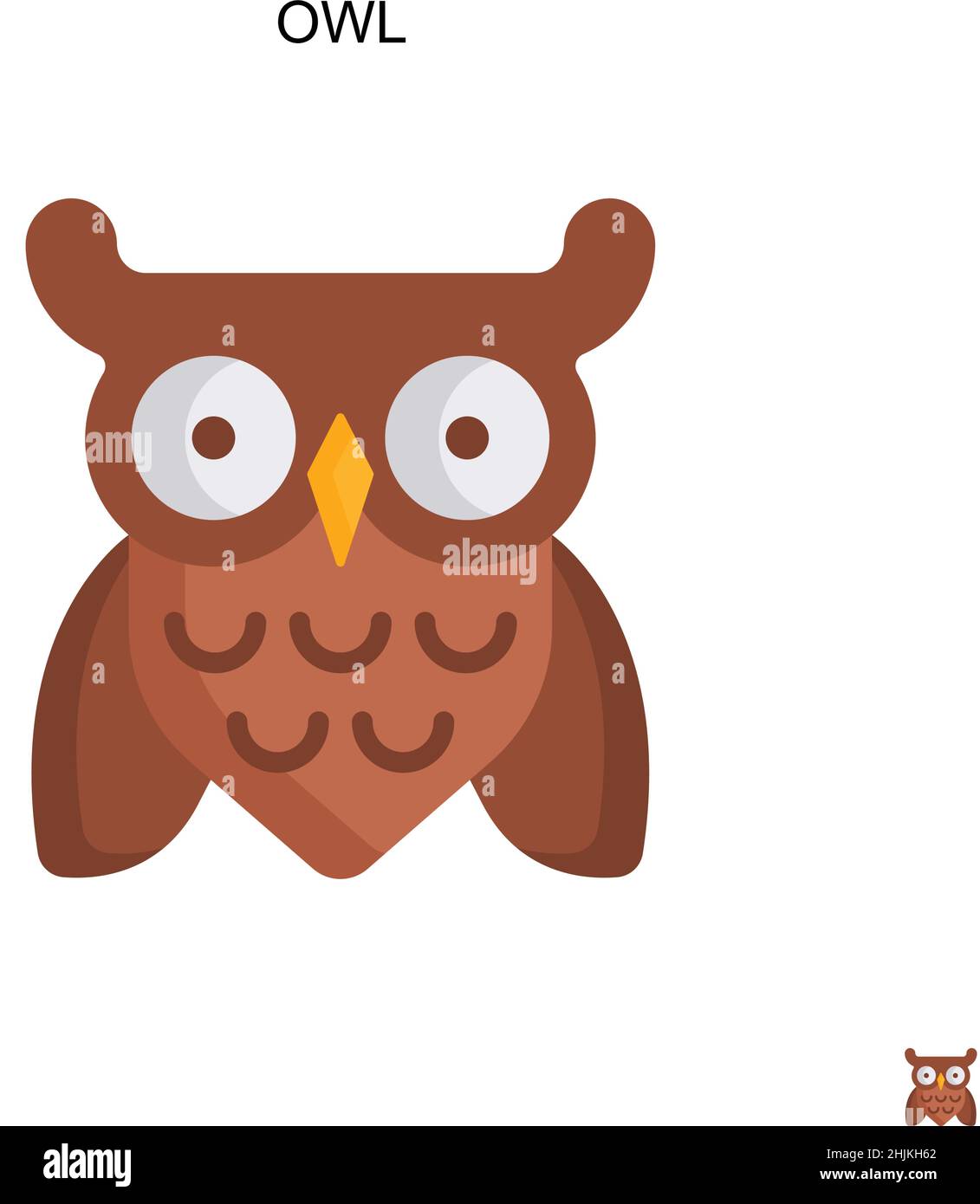 Owl Simple vector icon. Illustration symbol design template for web ...