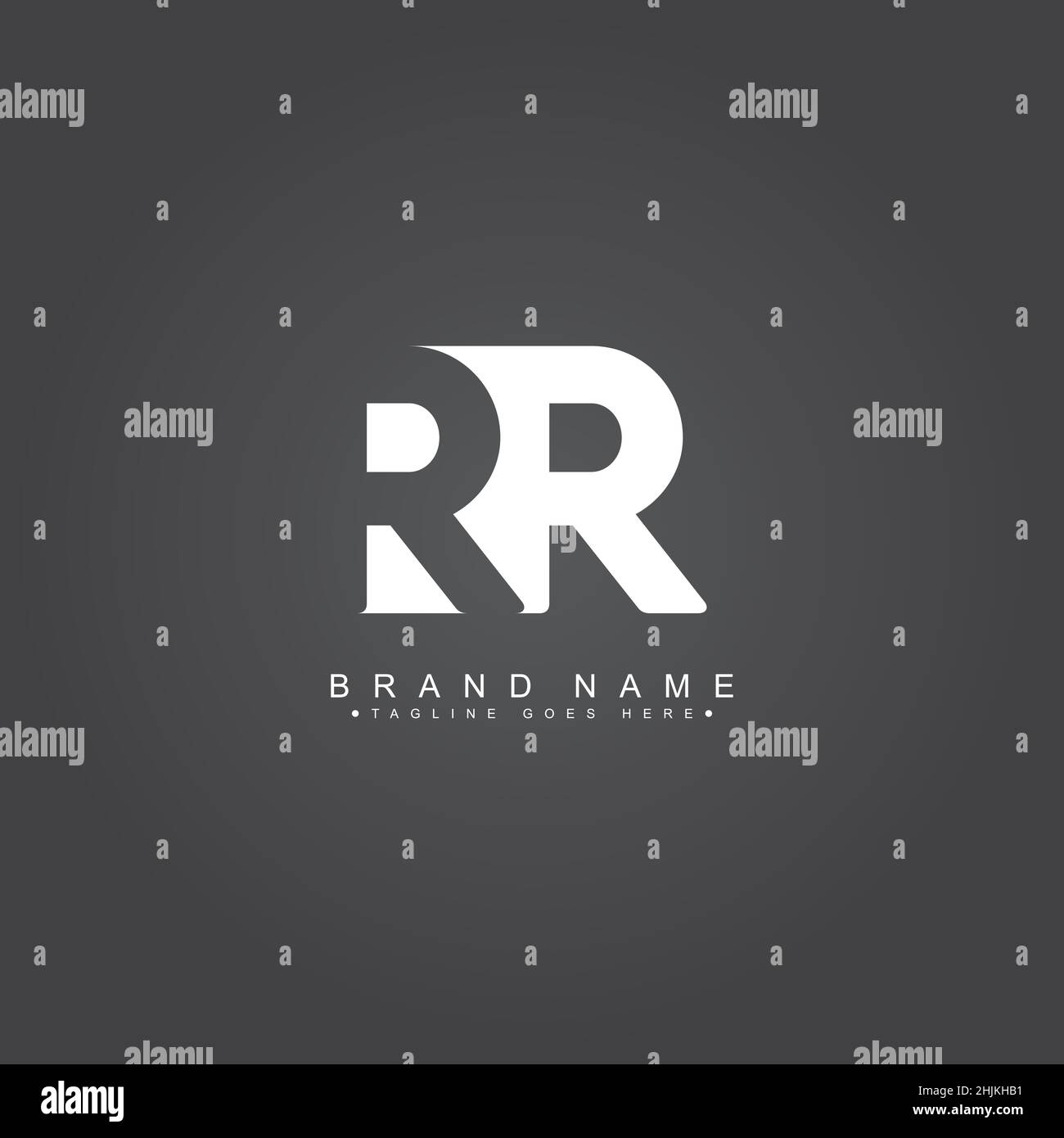 Simple Business Logo for Initial Letter RR - Alphabet Logo - Monogram ...