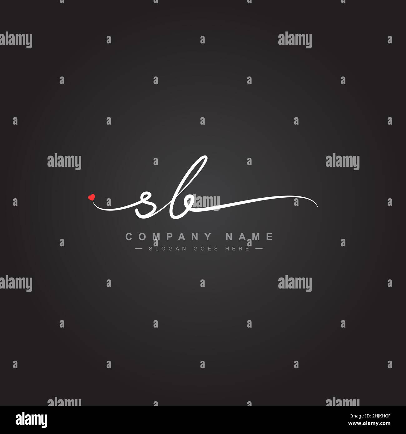 Initial Letter SB Logo - Hand Drawn Signature Logo - Minimal Vector ...
