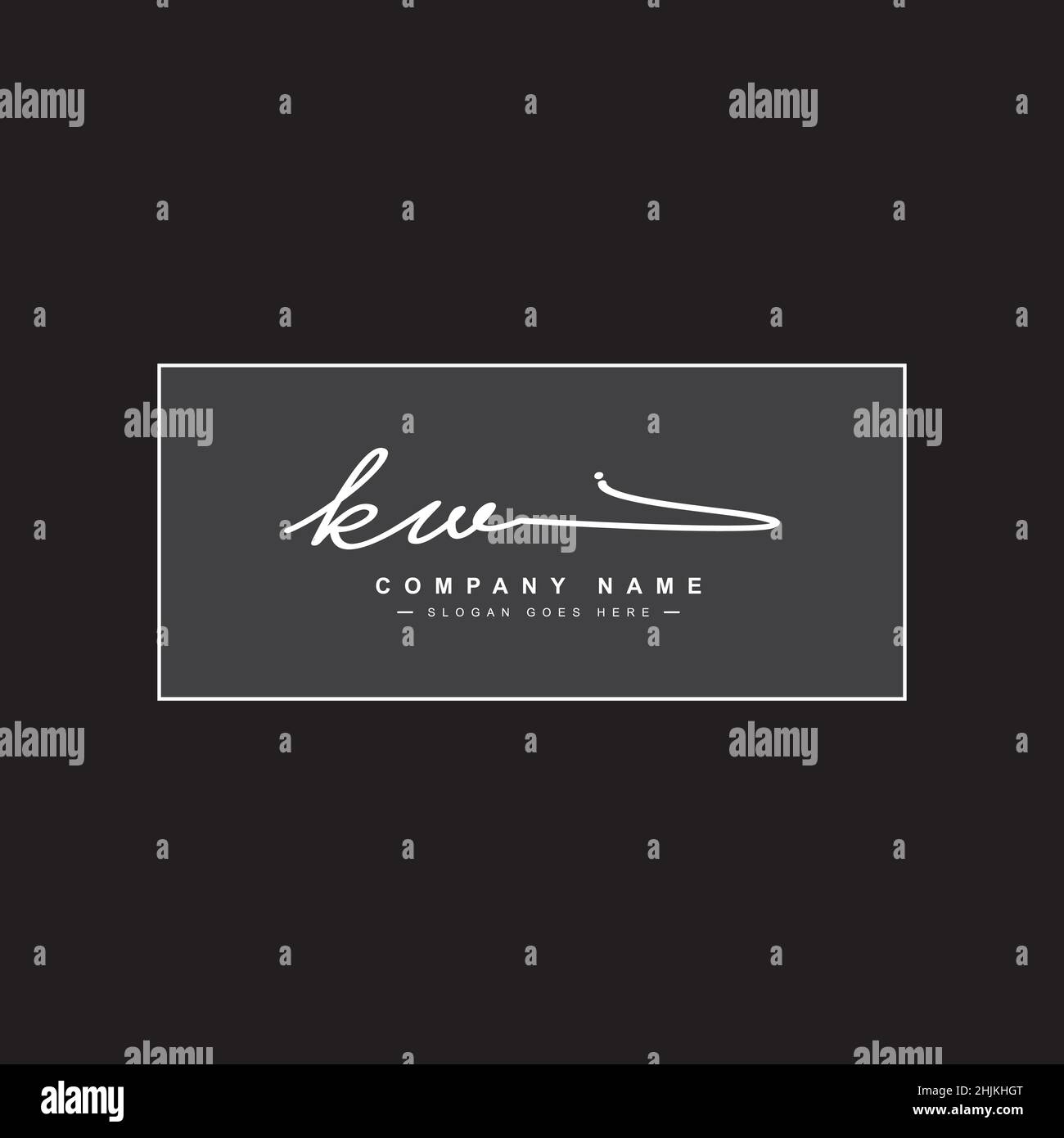 Kw Initials Logo High Resolution Stock Photography and Images - Alamy