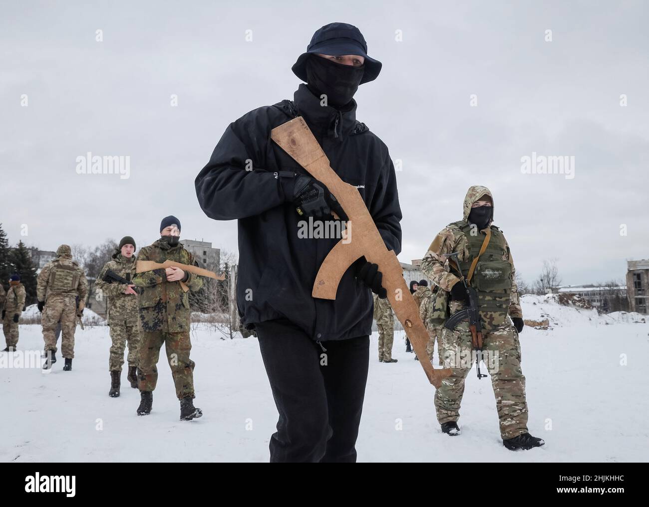 Ukrainian national guard azov battalion hi-res stock photography and ...